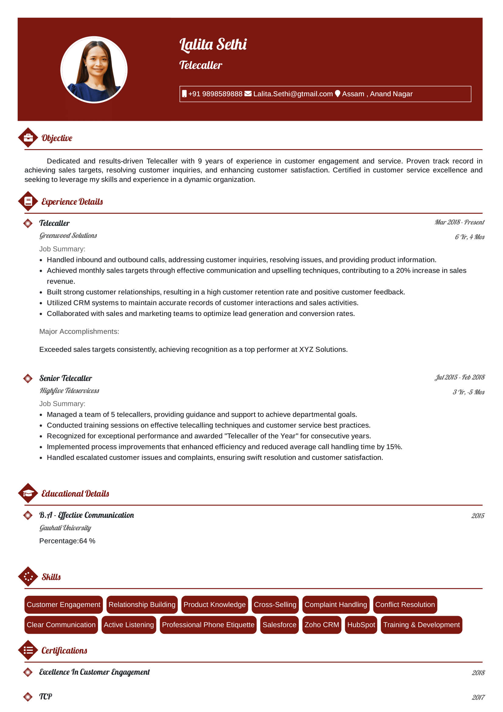 G Talent Pro - Resume